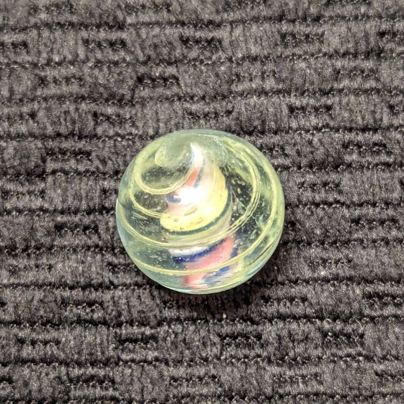 Pink, Yellow & White Solid Core Swirl (Copy) - Old Rare Marbles