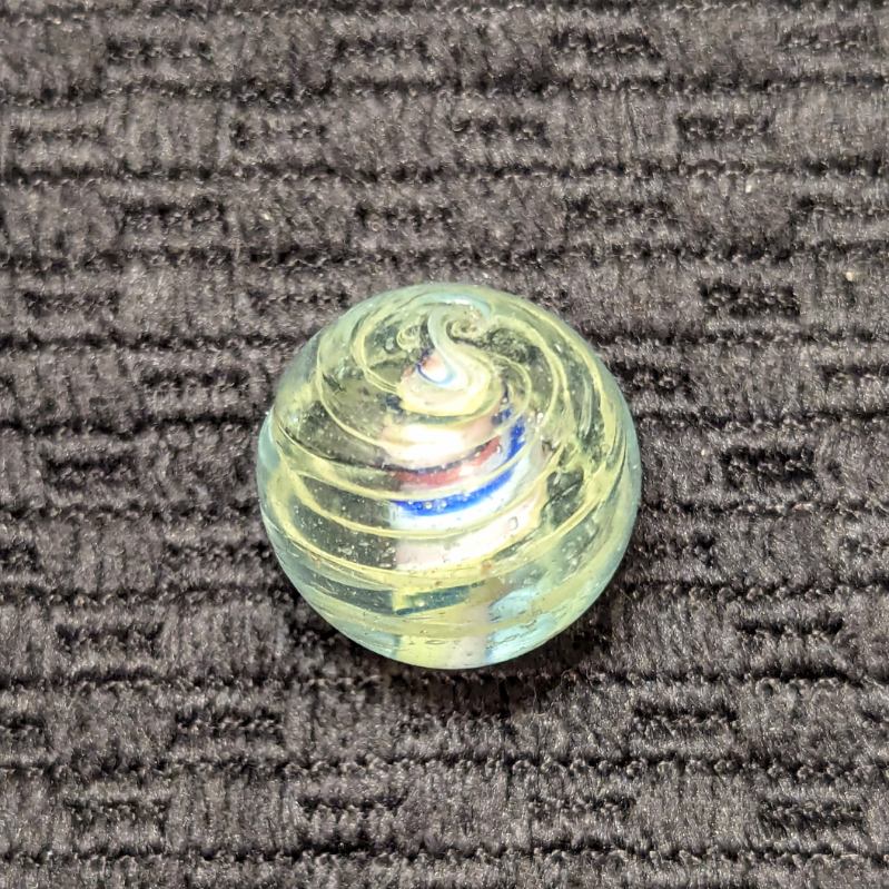 Pink, Yellow & White Solid Core Swirl (Copy) - Old Rare Marbles